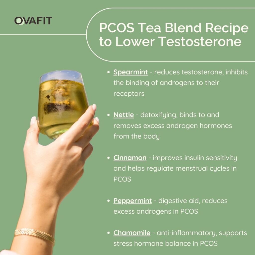 PCOS Tea Blend Recipe to Reduce Testosterone - OvaFit PCOS Supplements